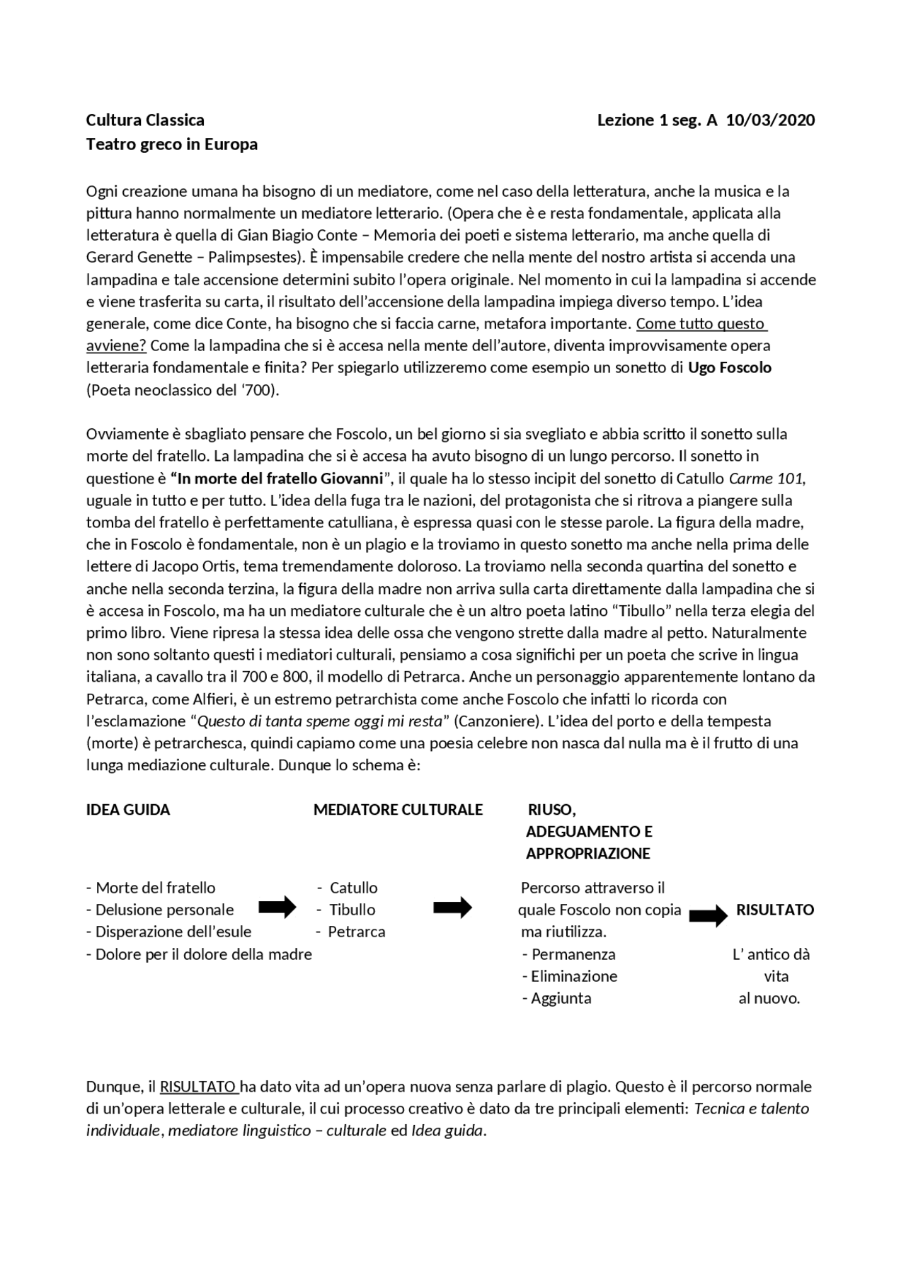 Cultura Classica Ii Parte Docsity