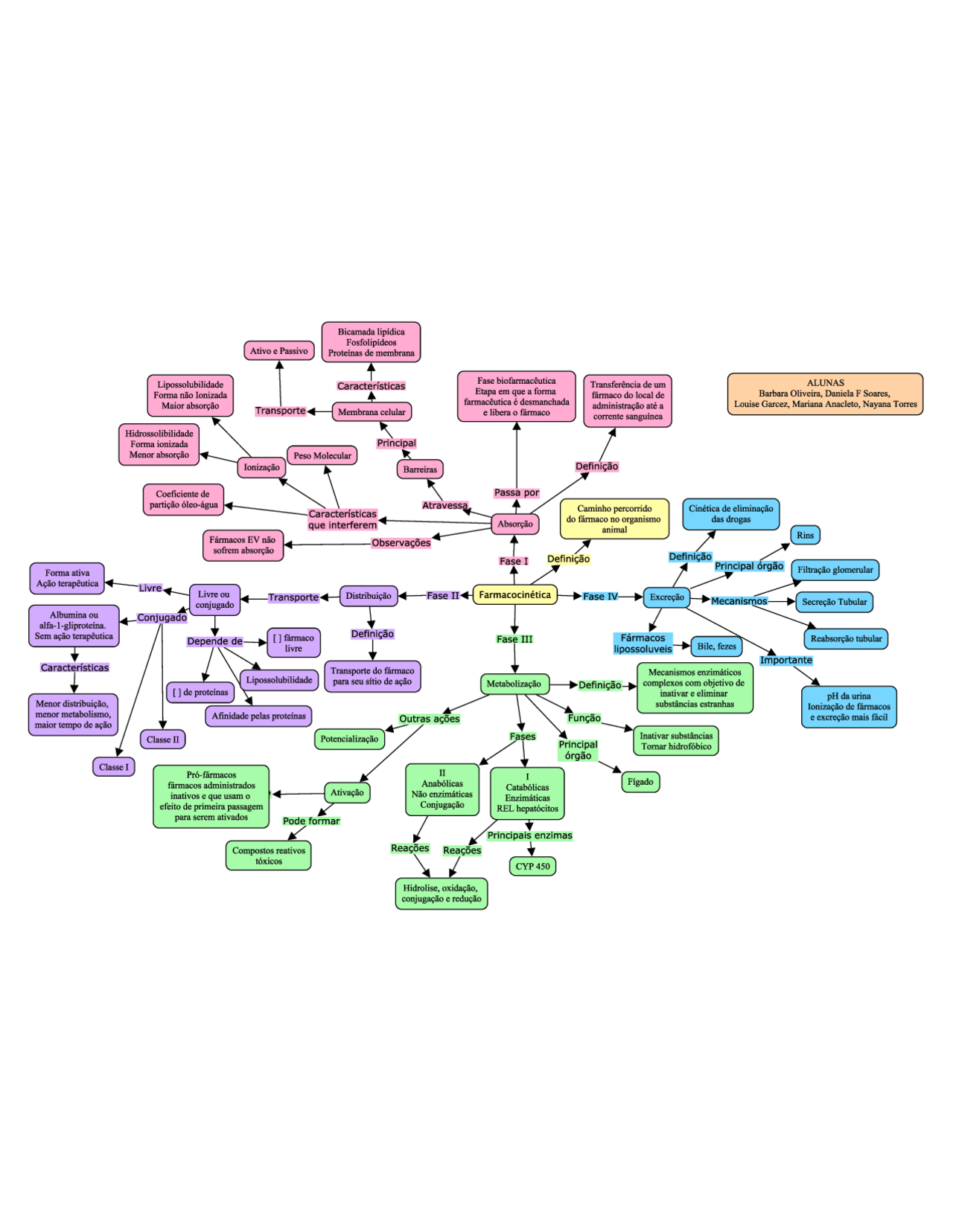 Mapa Conceitual Farmacocinética Docsity