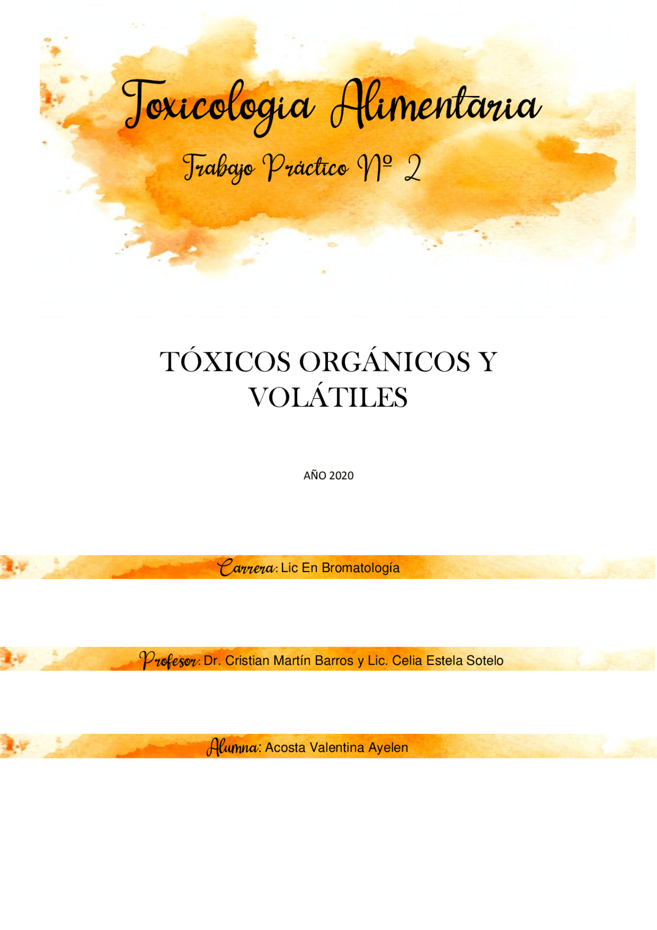 Toxicología Alimentaria Docsity