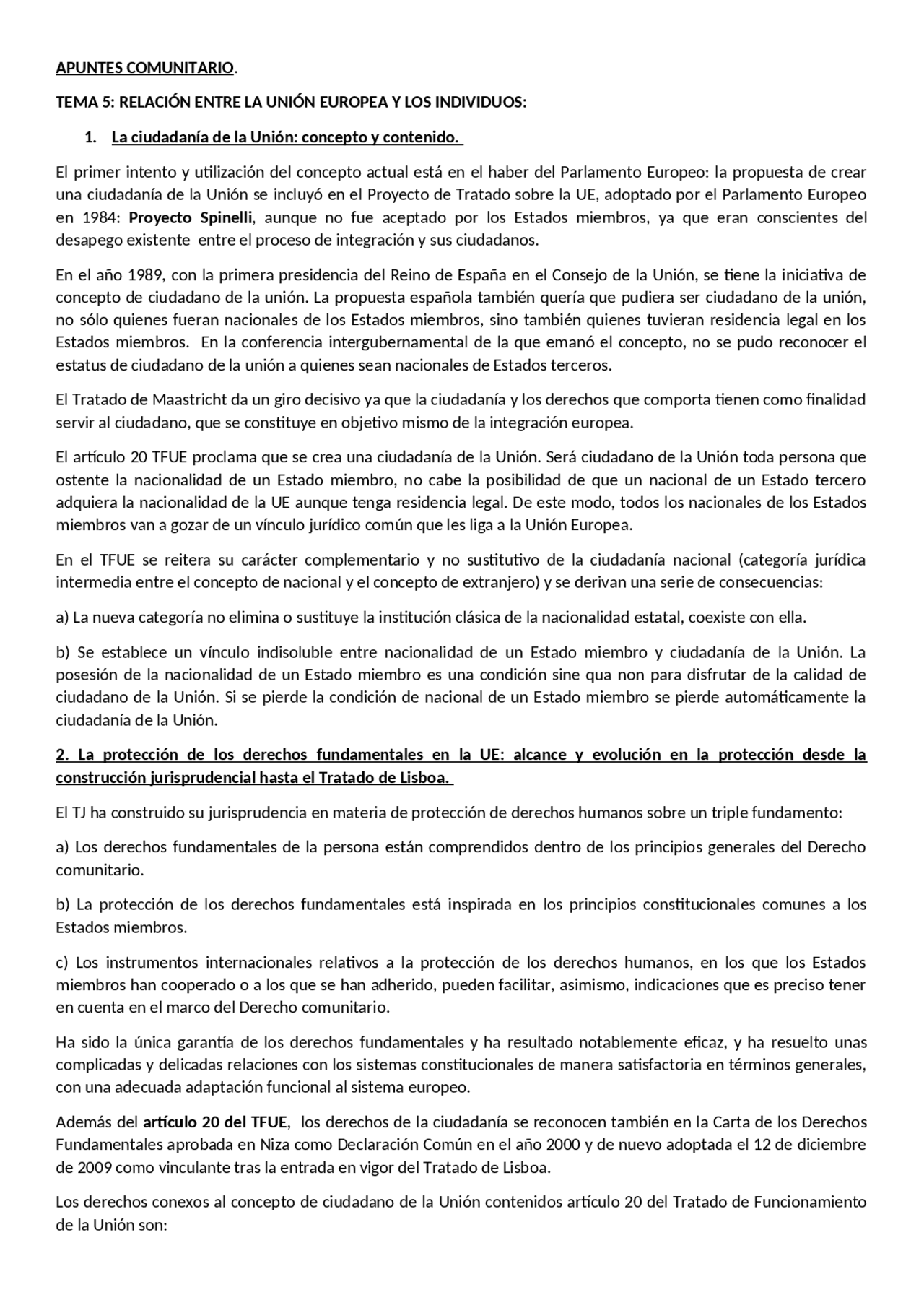 Derecho Comunitario 2º - Docsity