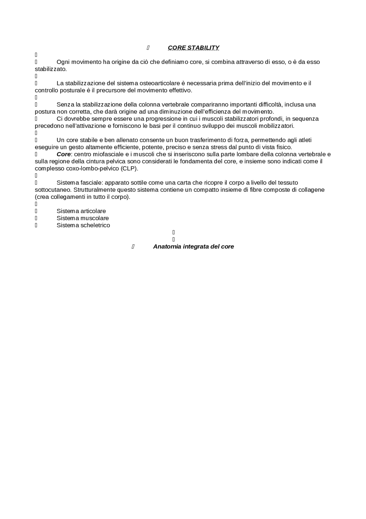 Appunti Scienze Motorie Docsity