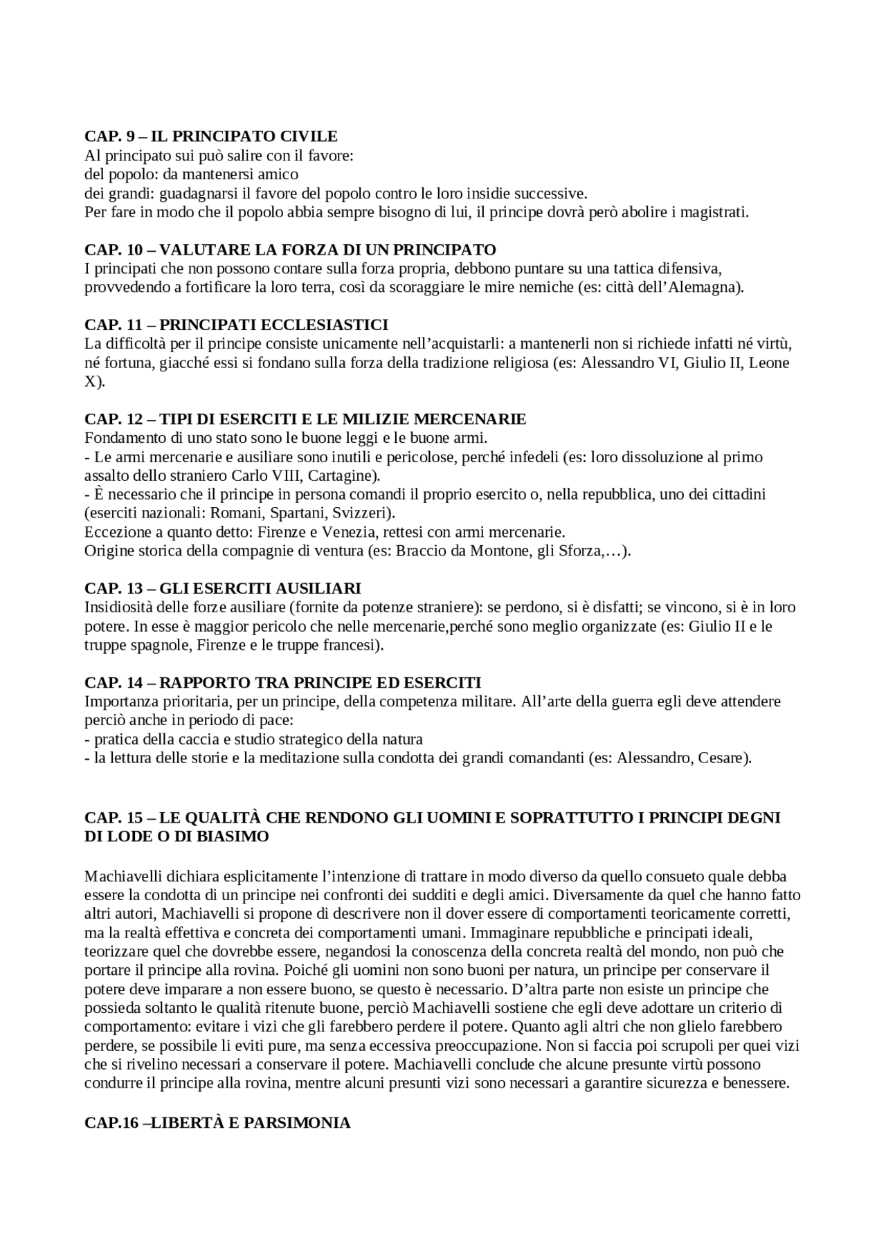 Il Principe Machiavelli Docsity