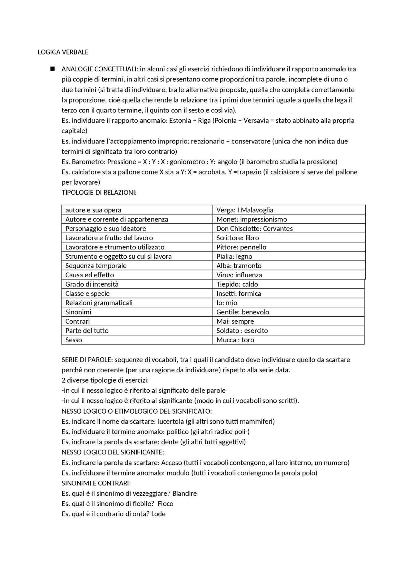 Logica Verbale E Matematica Alphatest Docsity