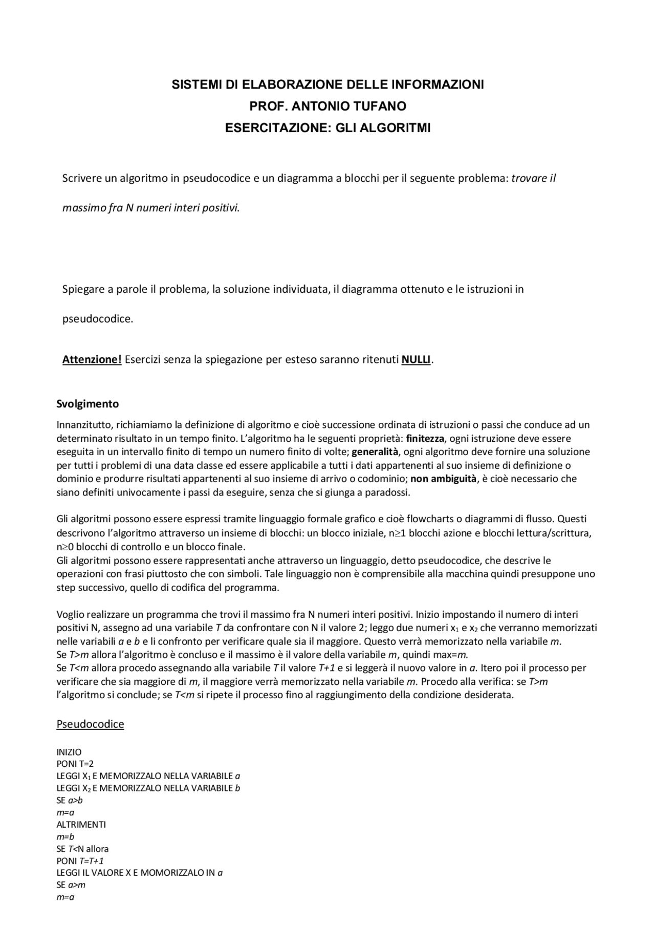 Sistemi Di Elaborazione Della Informazioni Tufano Docsity