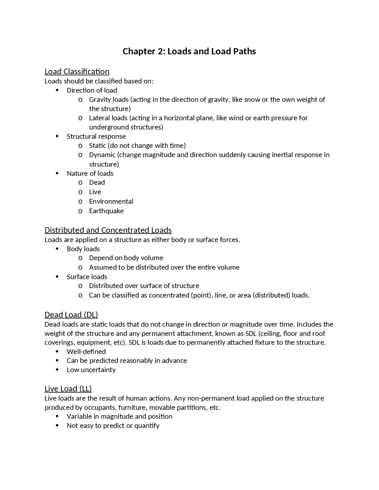 Structural Analysis Notes Docsity