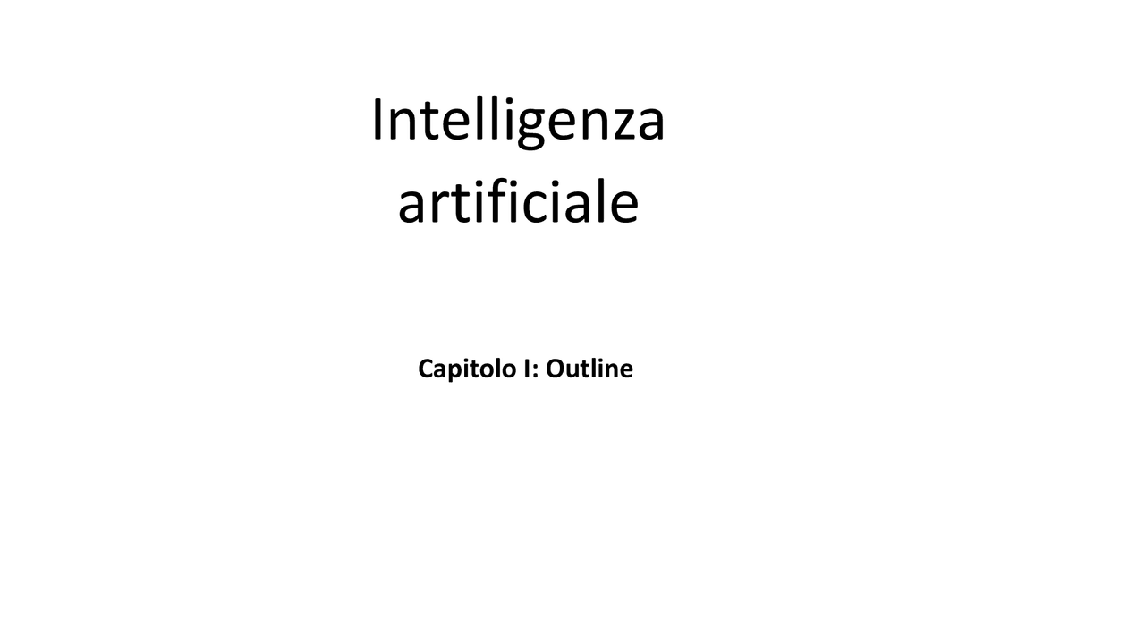 Intelligenza Artificiale Docsity