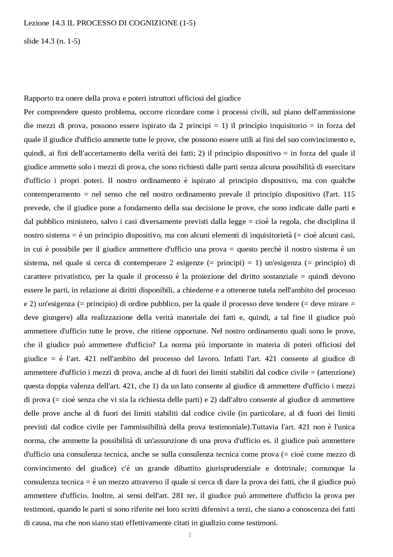 Diritto Processuale Civile Docsity
