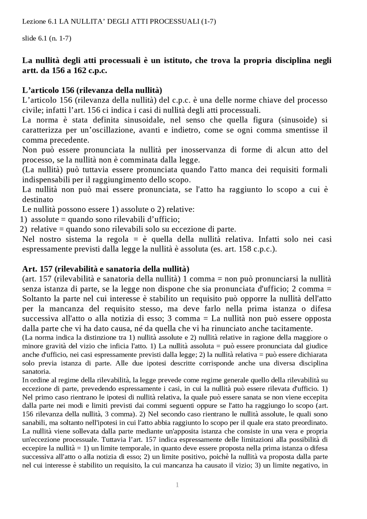 Diritto Processuale Civile Docsity