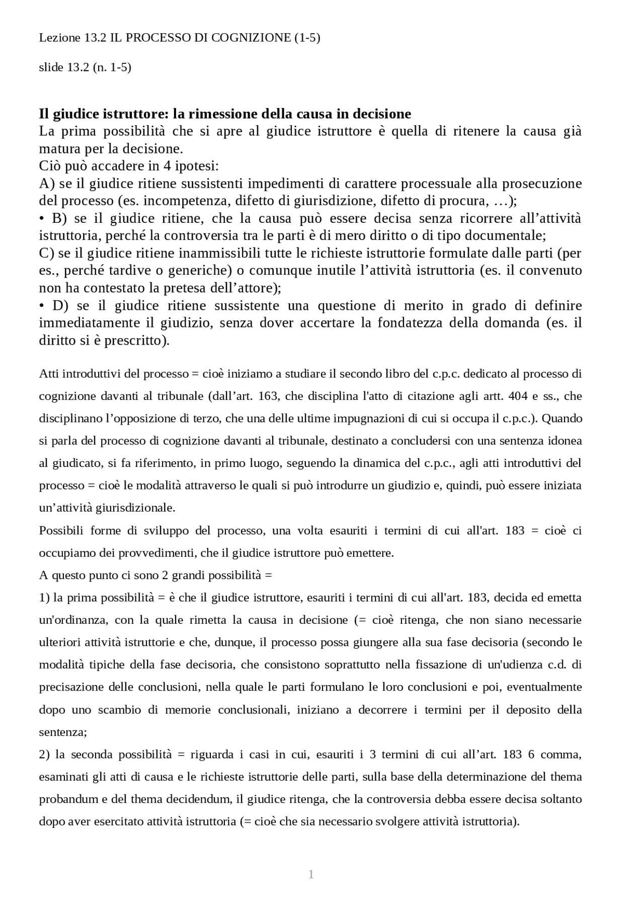 Diritto Processuale Civile Docsity