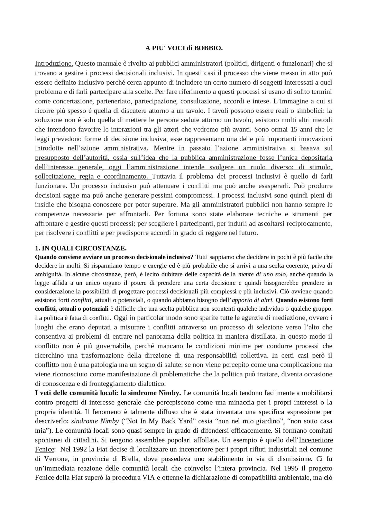 A Più Voci Di Bobbio Docsity
