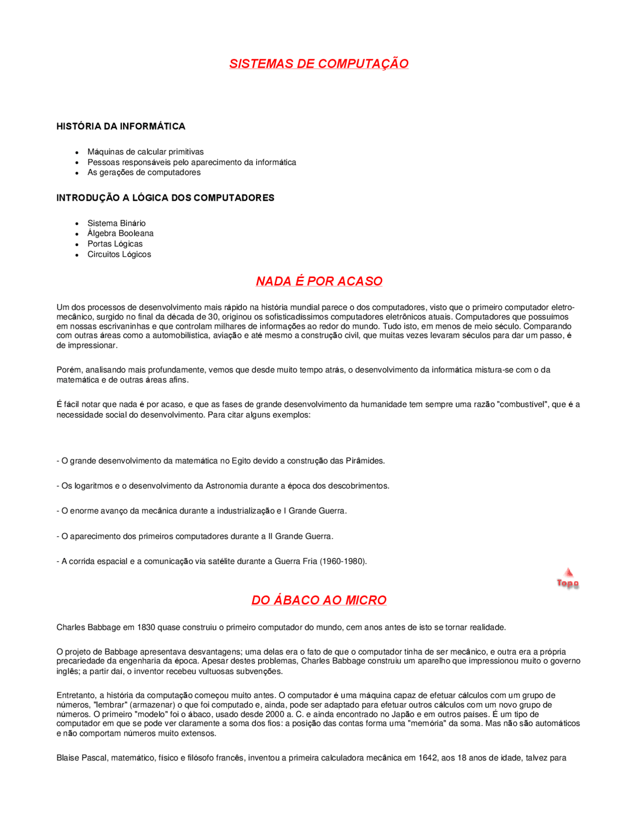 Sistemas De ComputaÇÃo Docsity