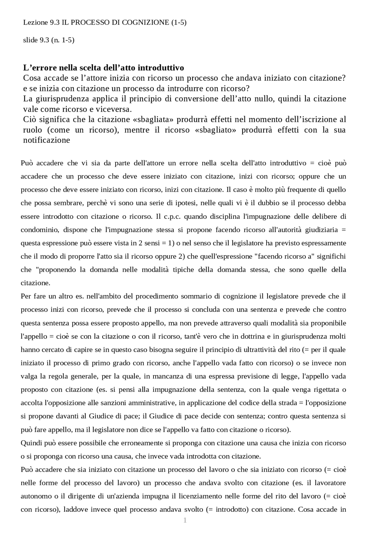 Diritto Processuale Civile Docsity