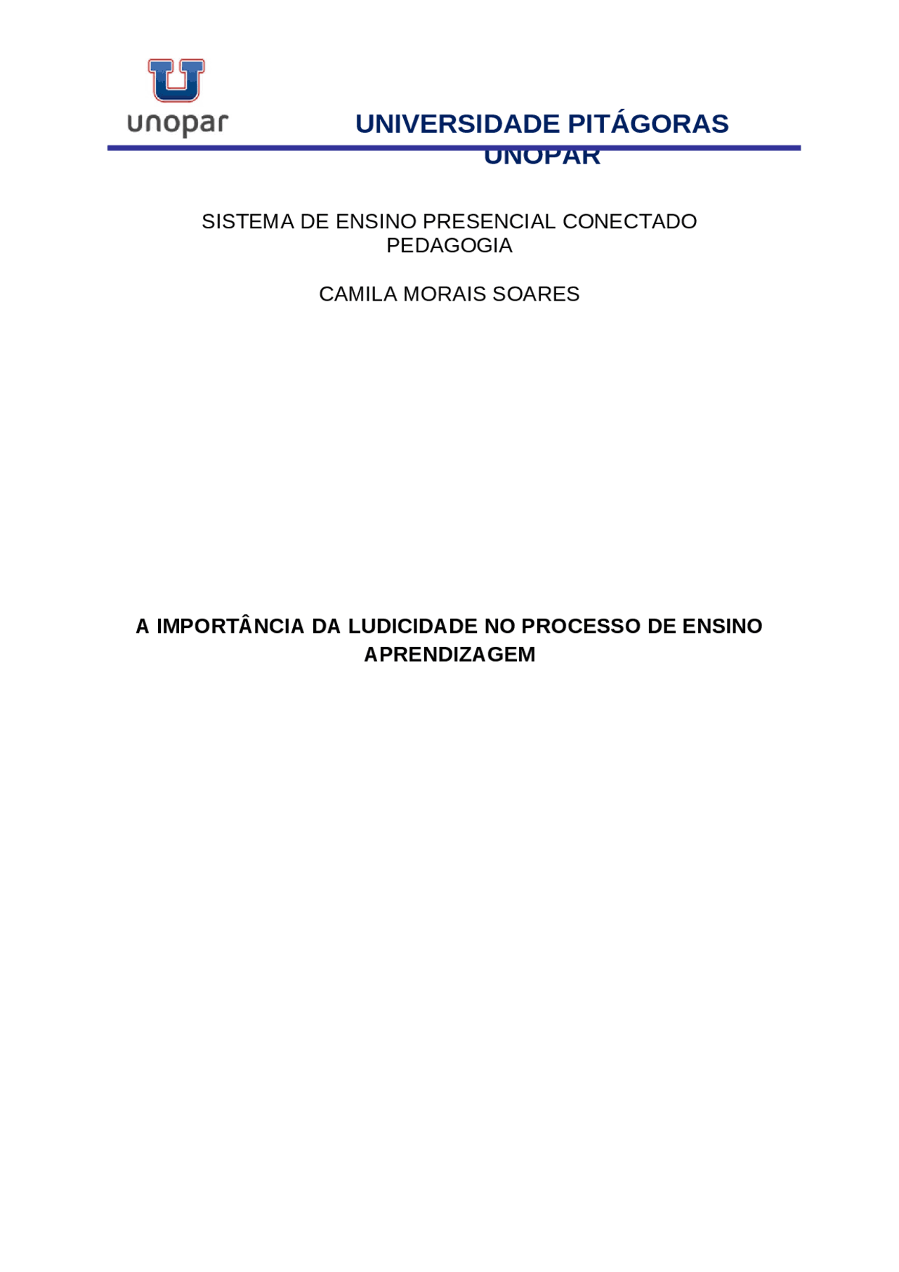 Tcc Pedagogia Pronto Word Fdplearn