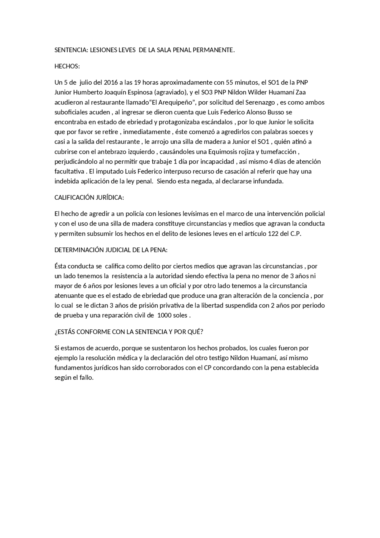 Ejemplo De Sentencia Docsity