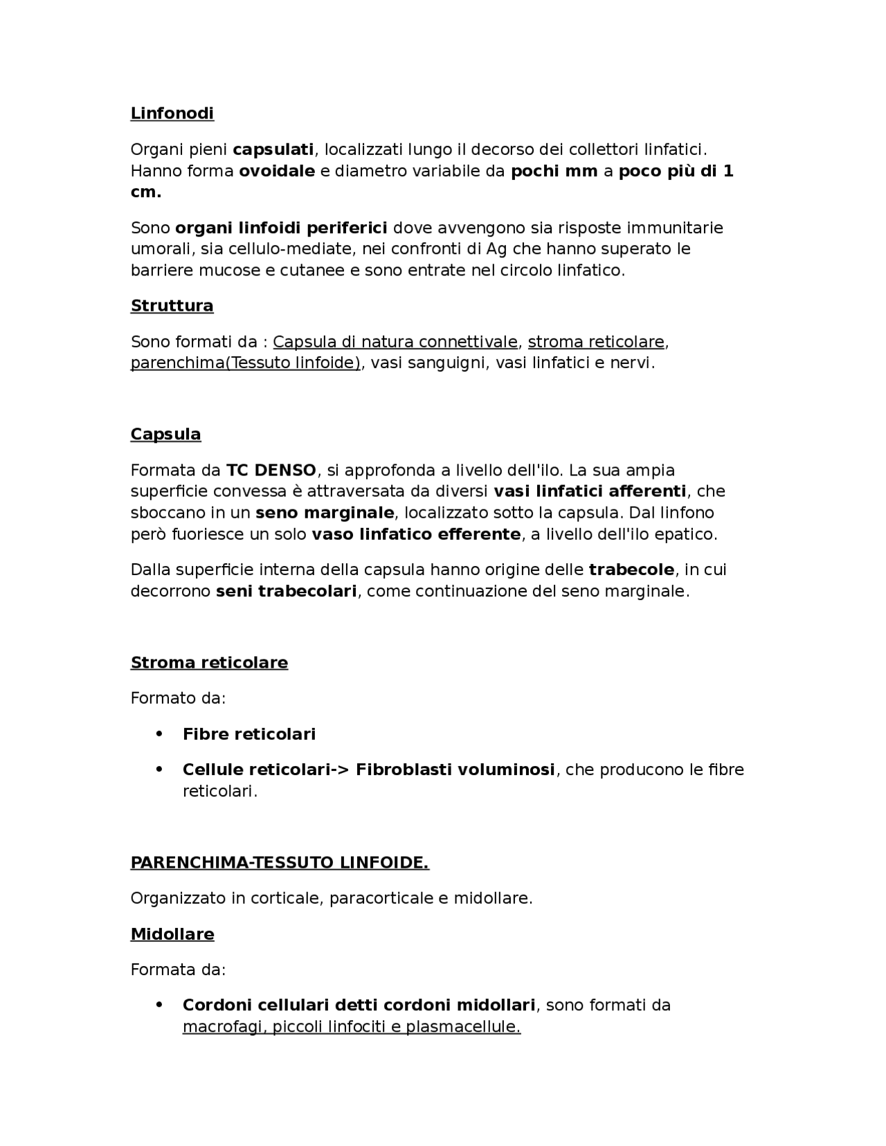 Linfonodi Anatomia Umana Docsity