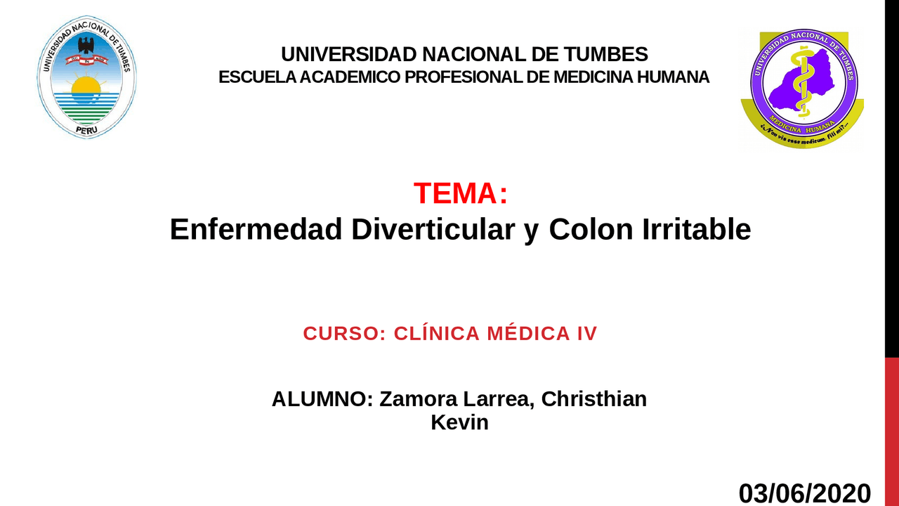 Enfermedad Diverticualr Y Colon Irritable Docsity
