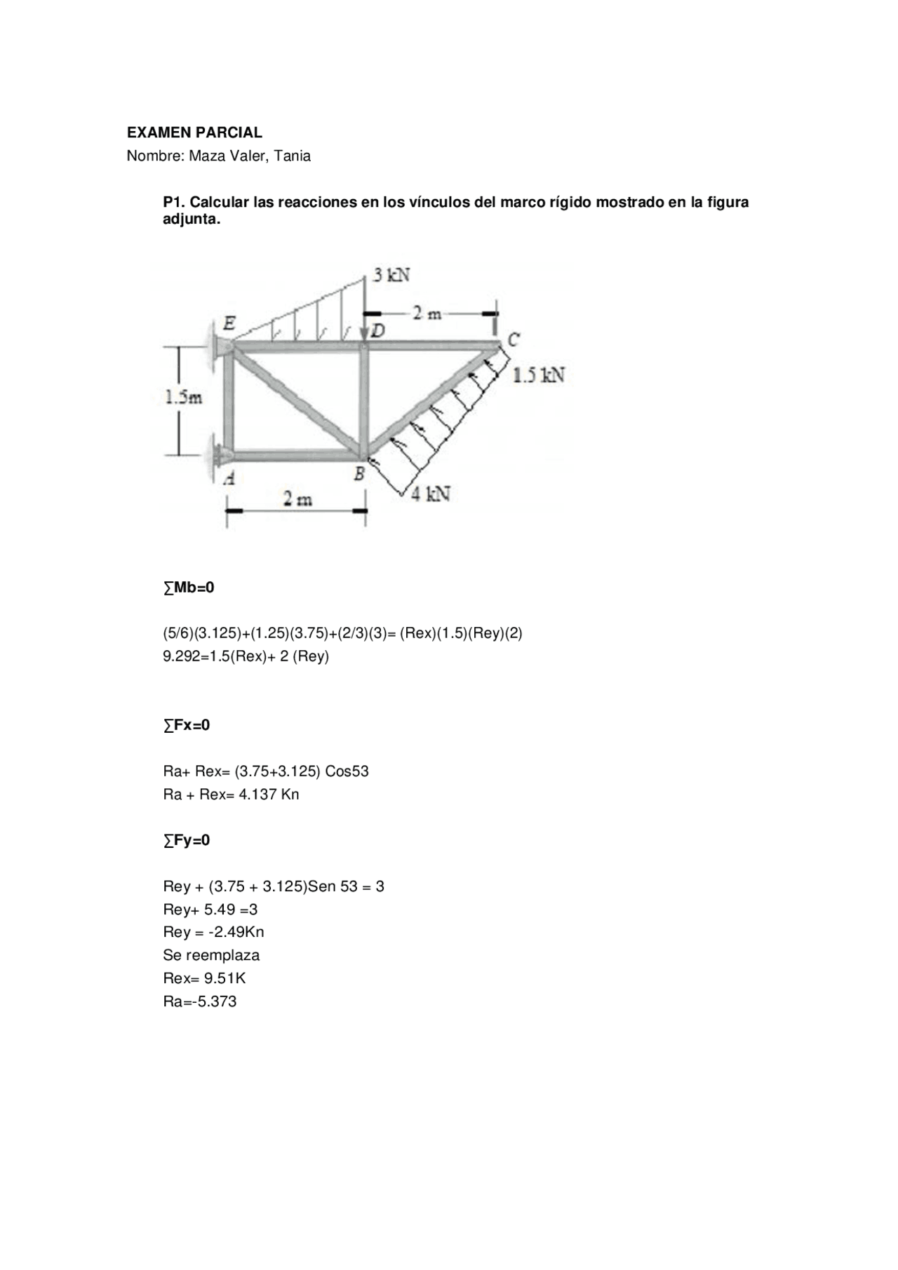 Examen Parcial De Estructuras Docsity