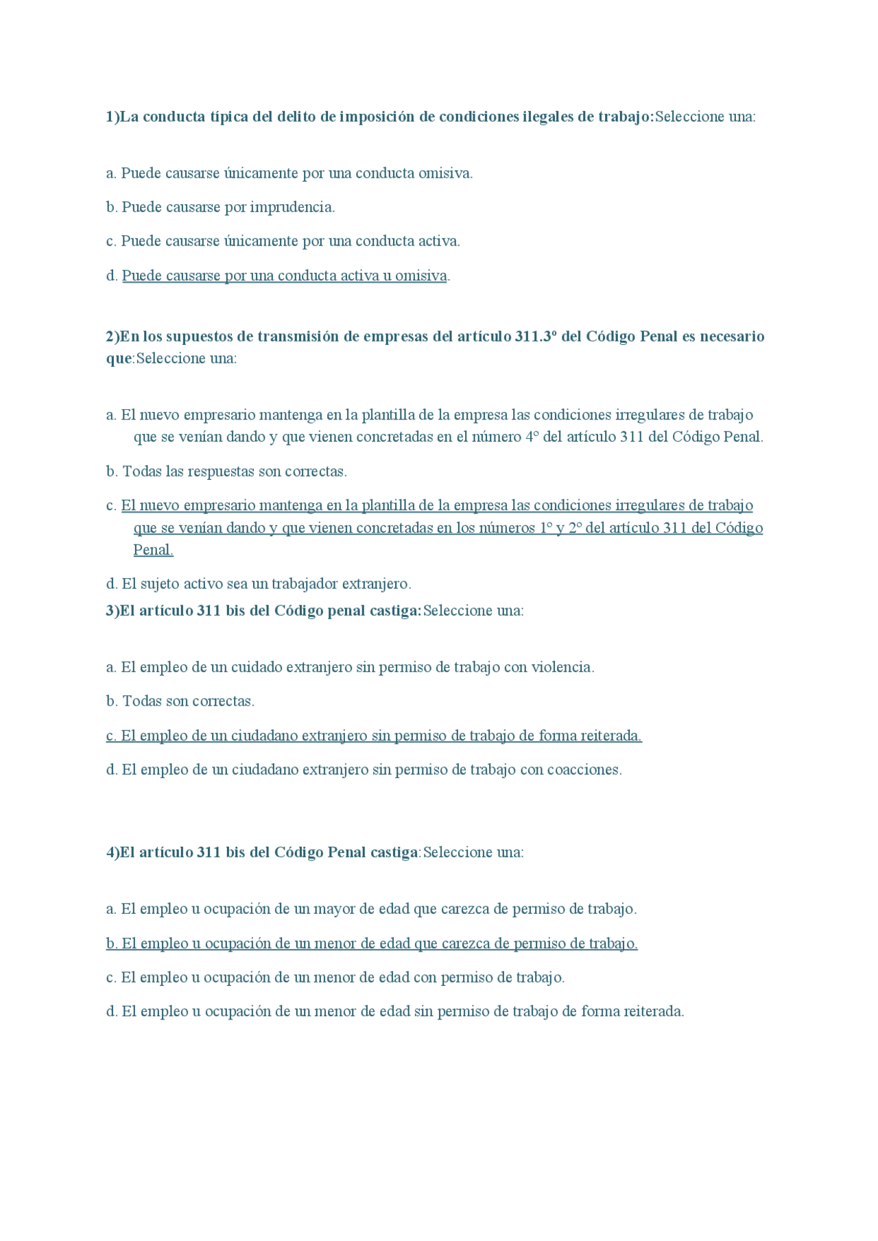 Tipo Test De Derecho Penal Docsity