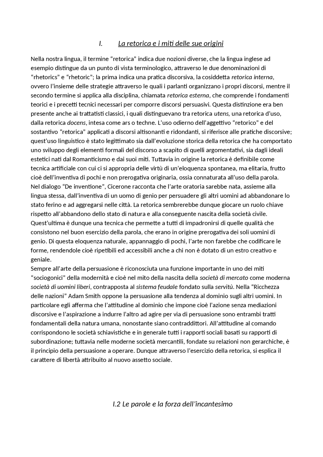 Riassunto Del Manuale Di Retorica Ellero Docsity