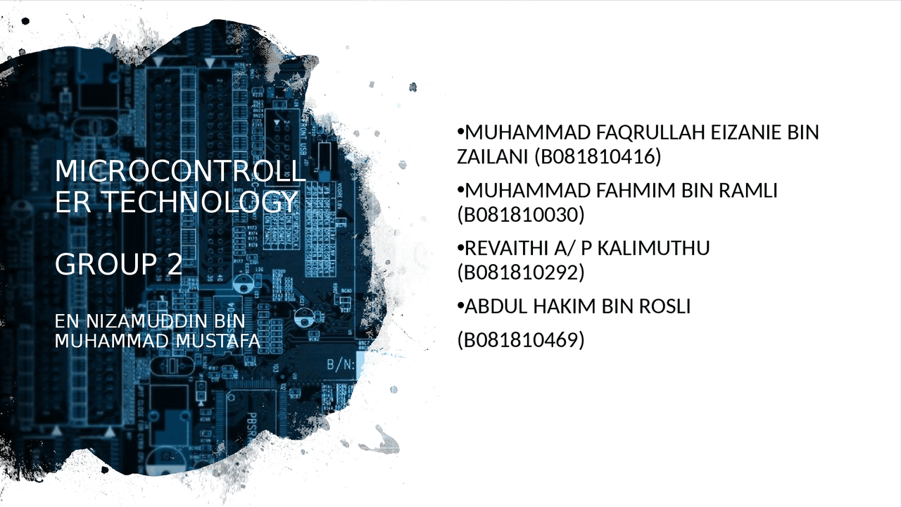 Microcontroller Technology Docsity