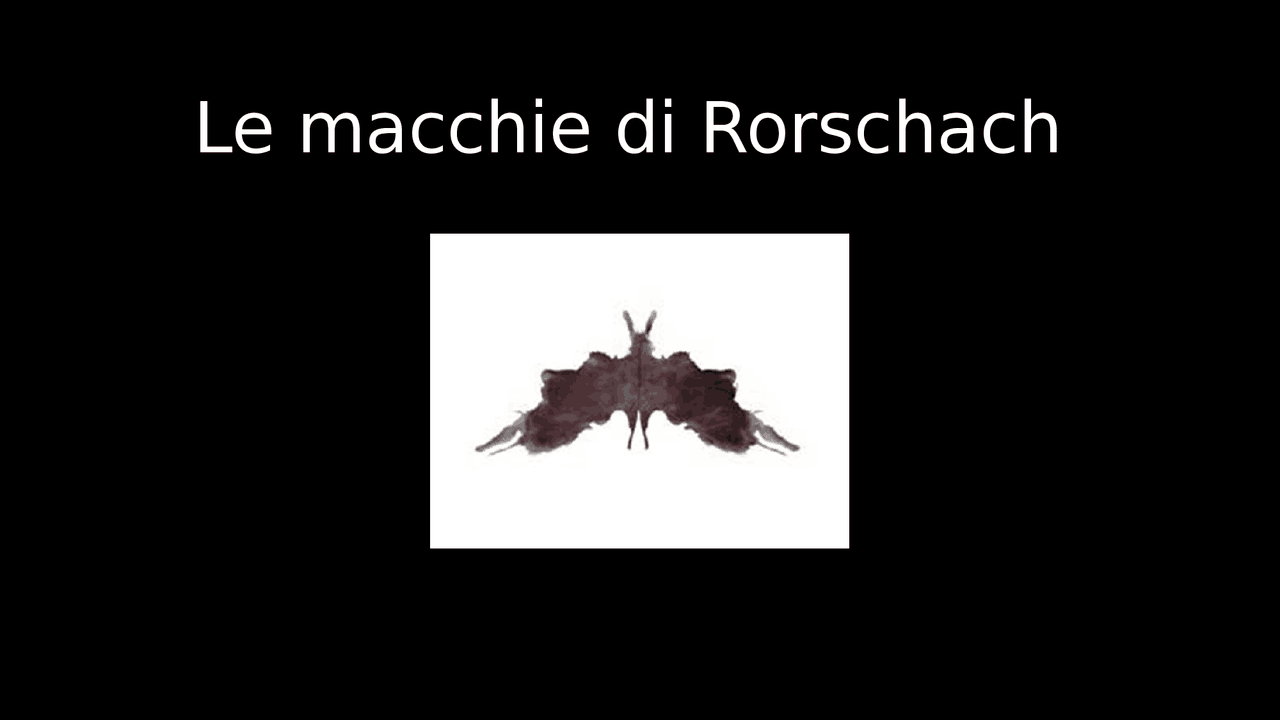 Le macchie di Rorschach - Docsity