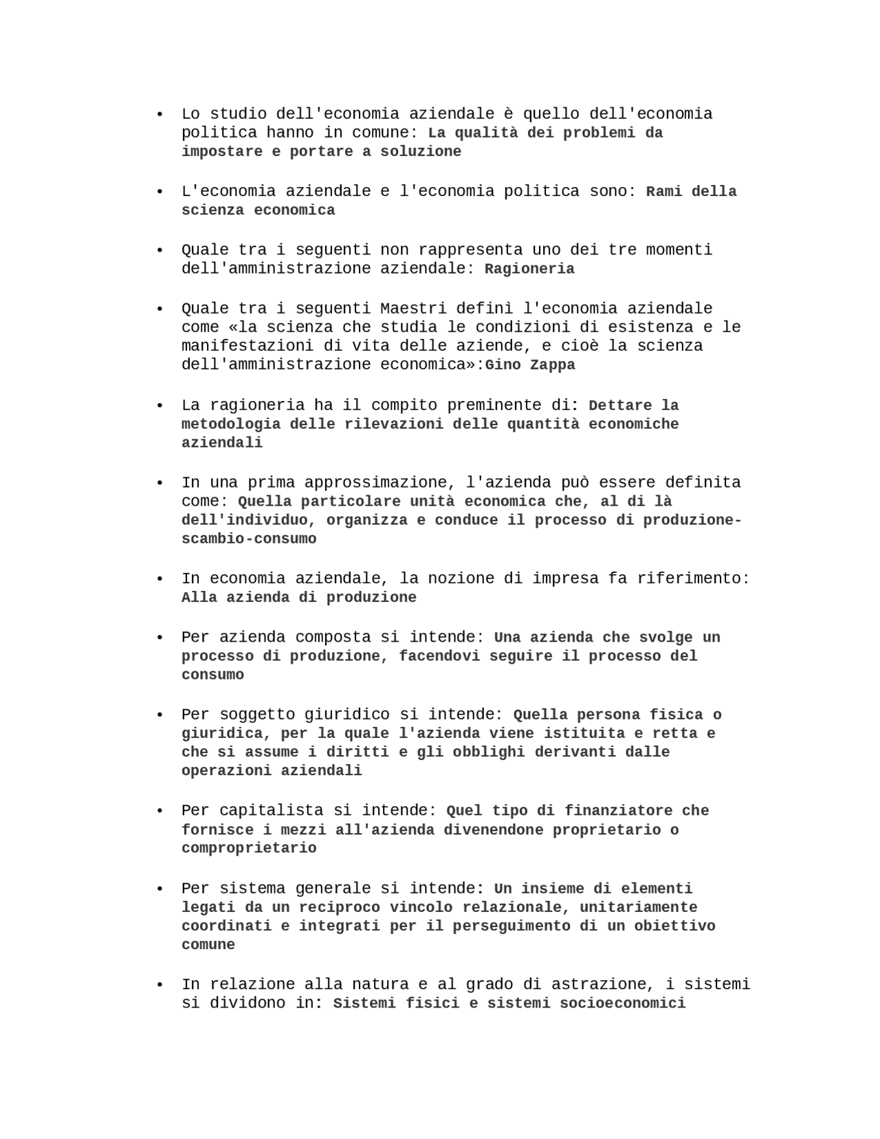 Test Completi 2020 Metodologie E Determinazioni Quantitative Dazienda