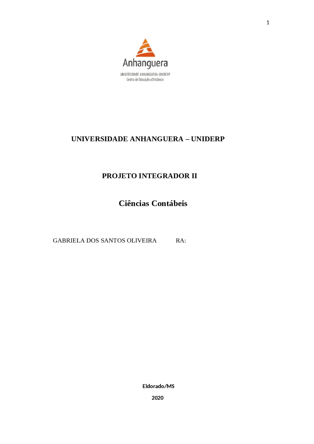 Projeto Integrador Ii Docsity