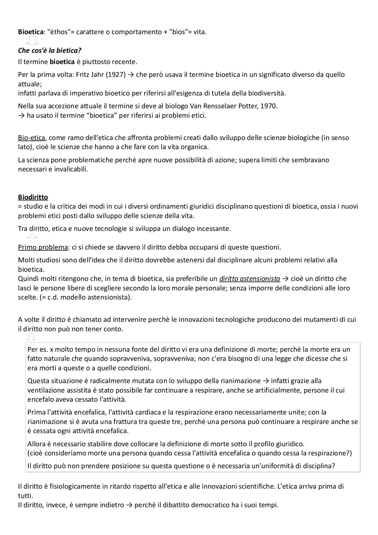 Riassunti Di Diritto E Bioetica Docsity