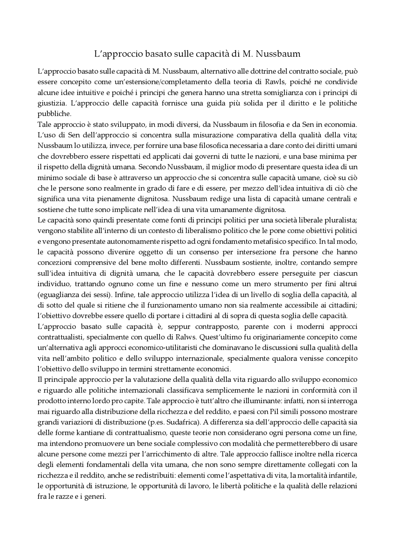 Vita E Opere Di Nussbaum Docsity