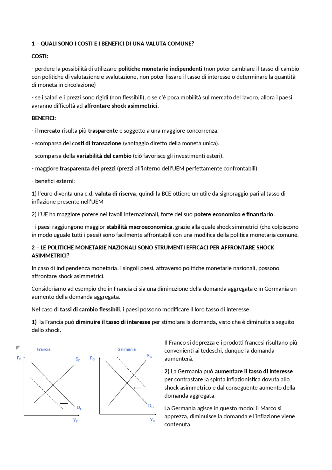 Macroeconomia unicatt serale - Docsity