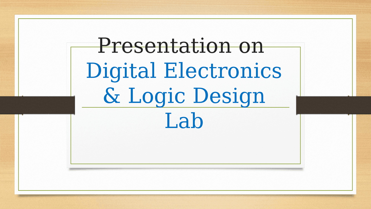 Digital Electronic And Logic System Docsity