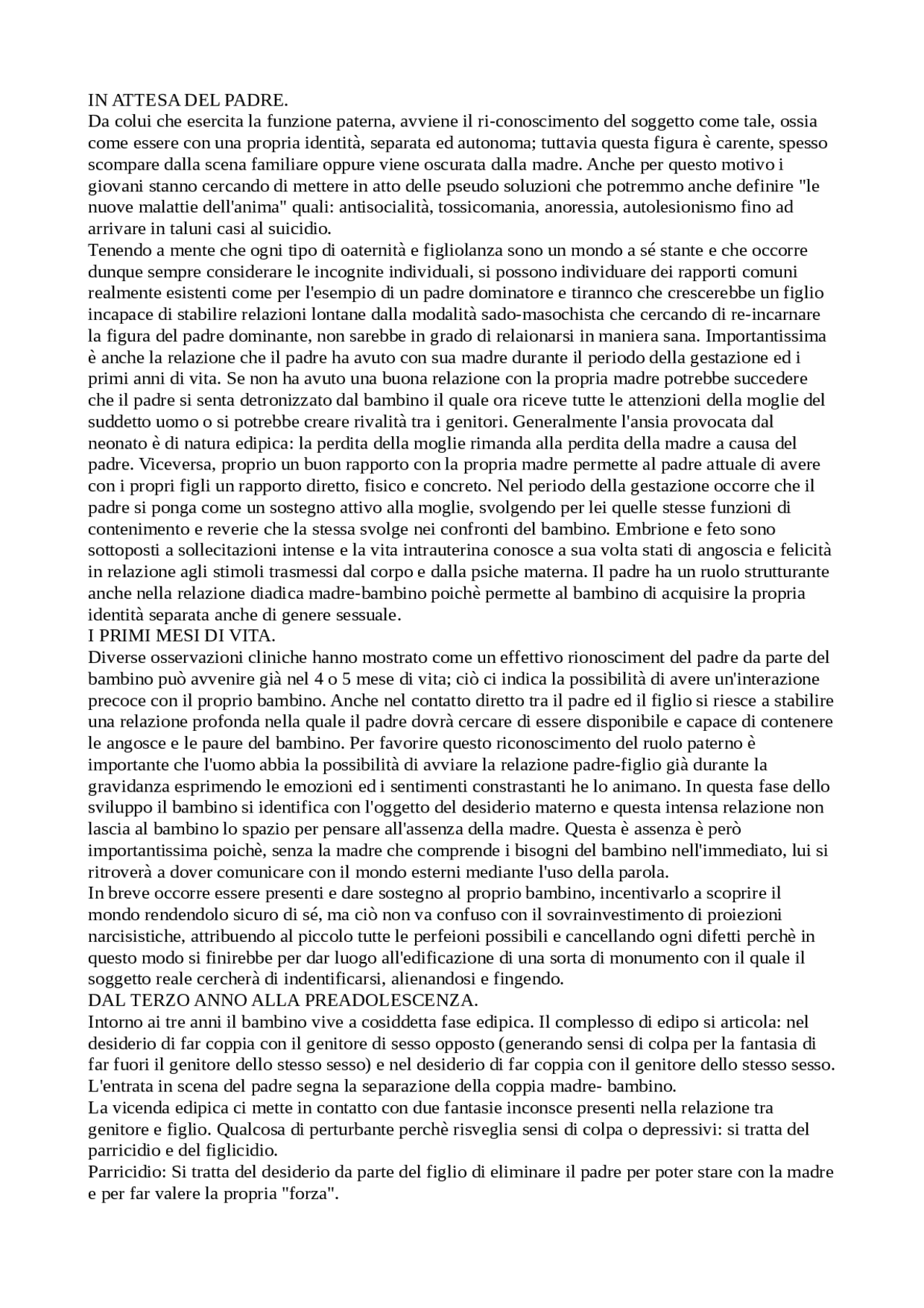 In Attesa Del Padre Docsity