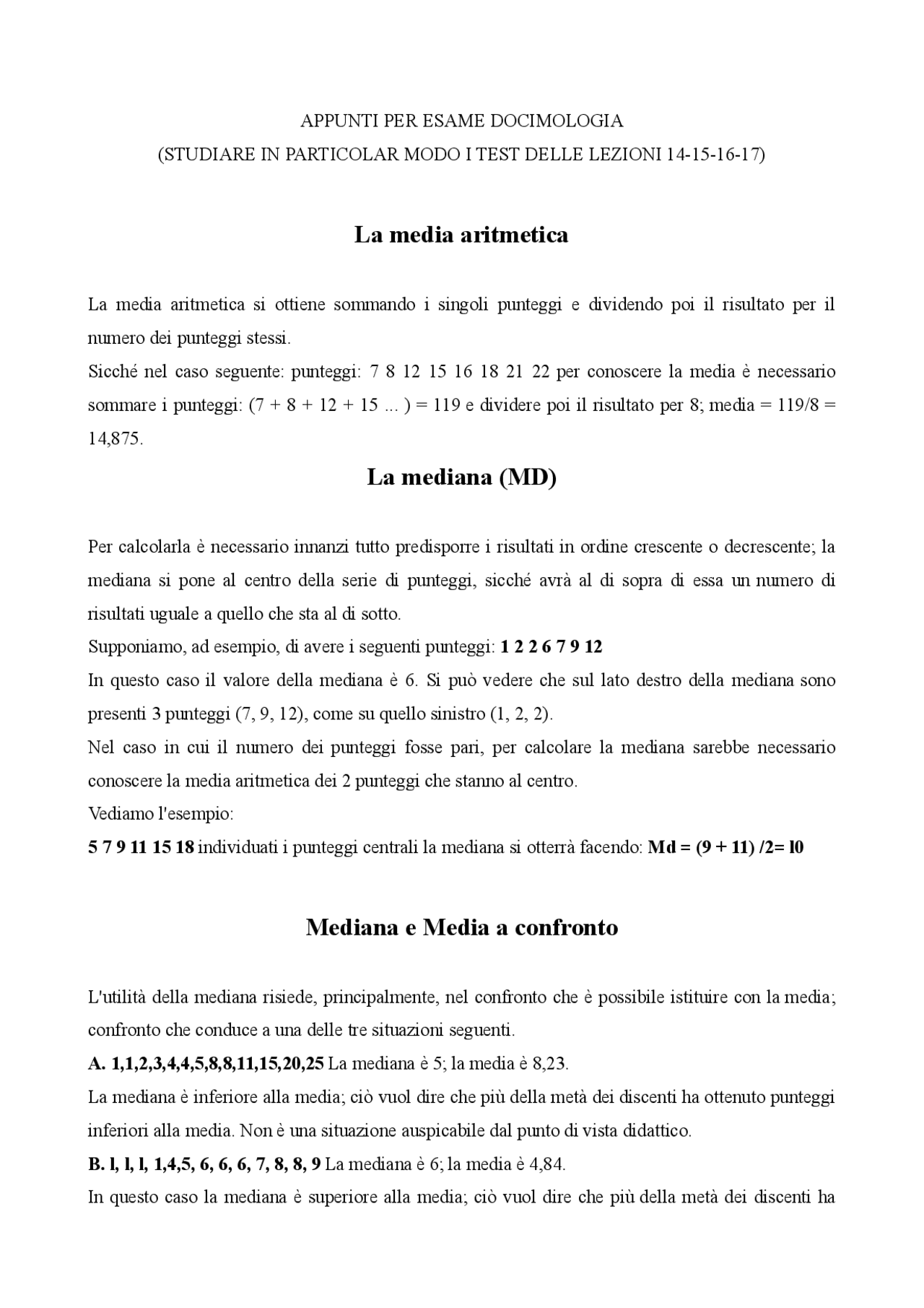 Appunti Di Docimologia Docsity