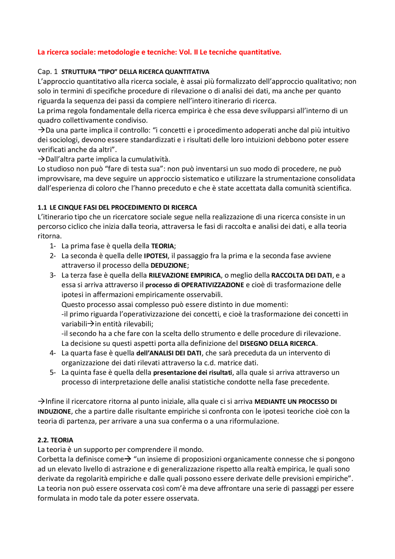 Le Tecniche Quantitative Docsity