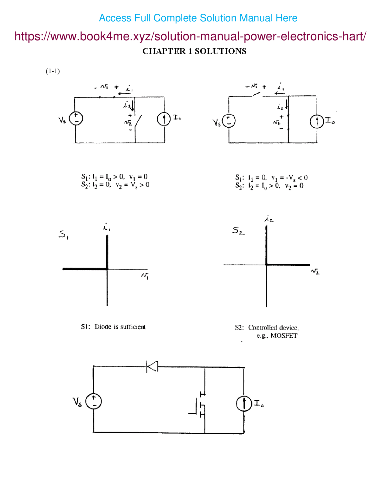 Daniel hart solutions | Ejercicios de Electrónica de Potencia | Docsity