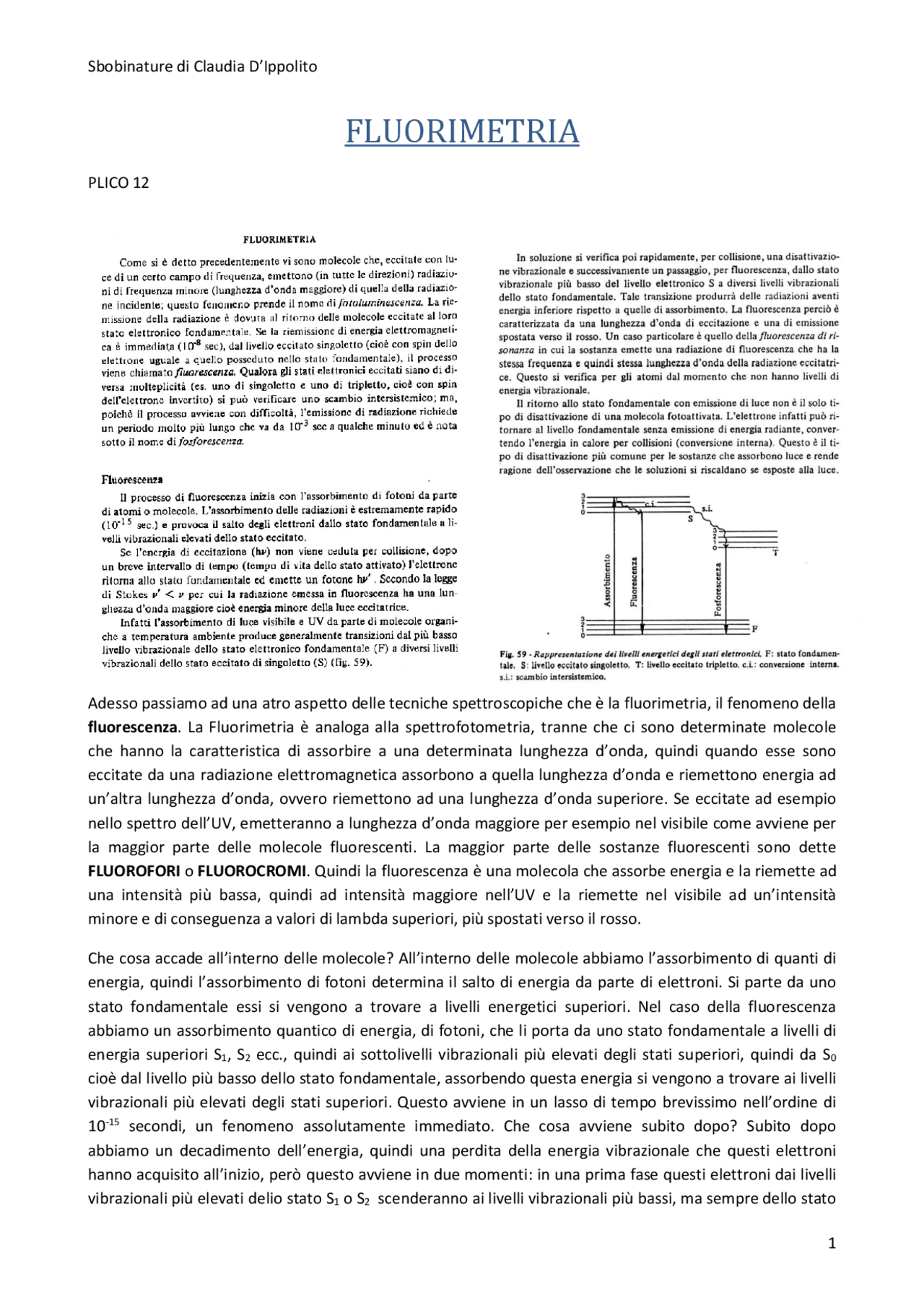 Metodologie Biochimiche Di Base 12 Fluorimetria Docsity
