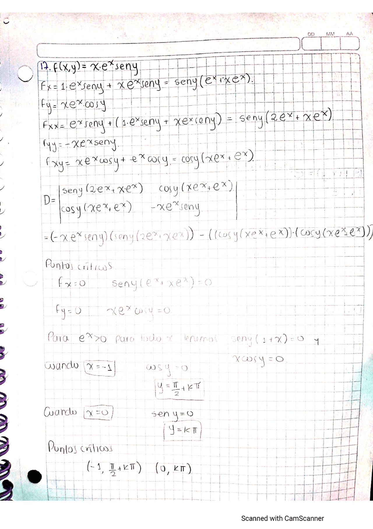 Ejercicio Cálculo Vectorial Docsity