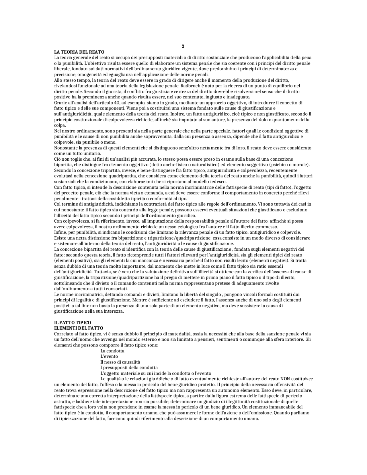 Il reato, 2 libro Cocco - Docsity