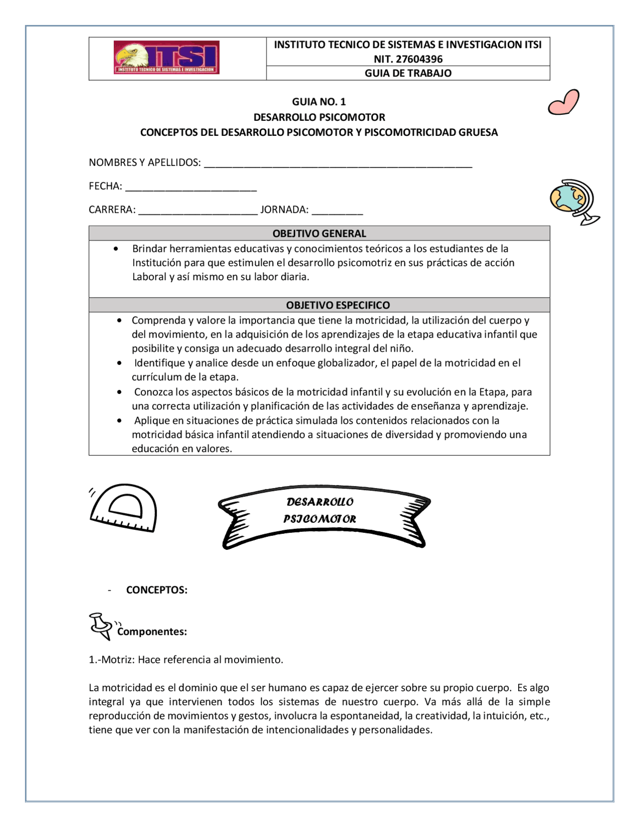 Desarrollo Psicomotor Docsity