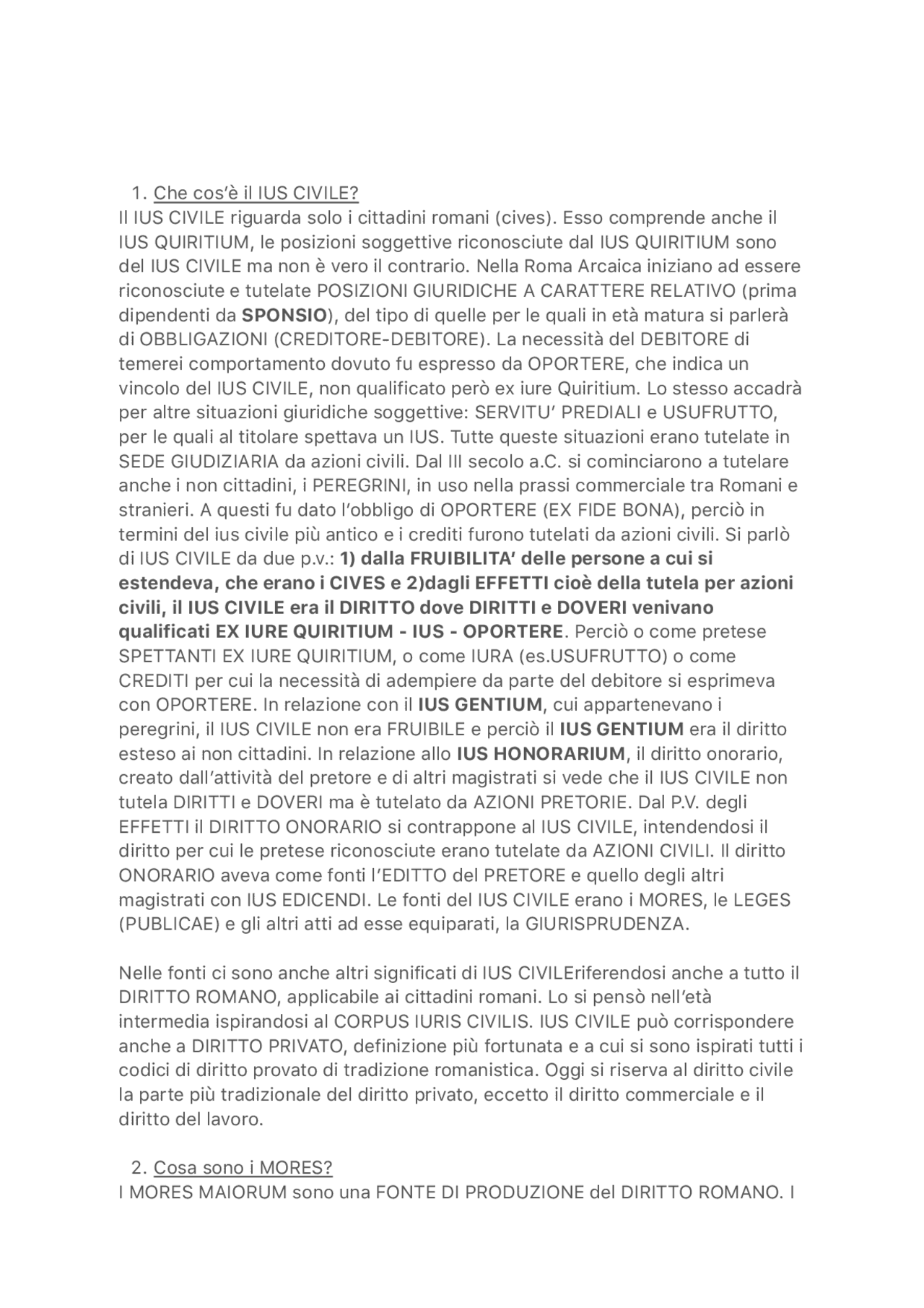 Domande Esame Diritto Romano Docsity