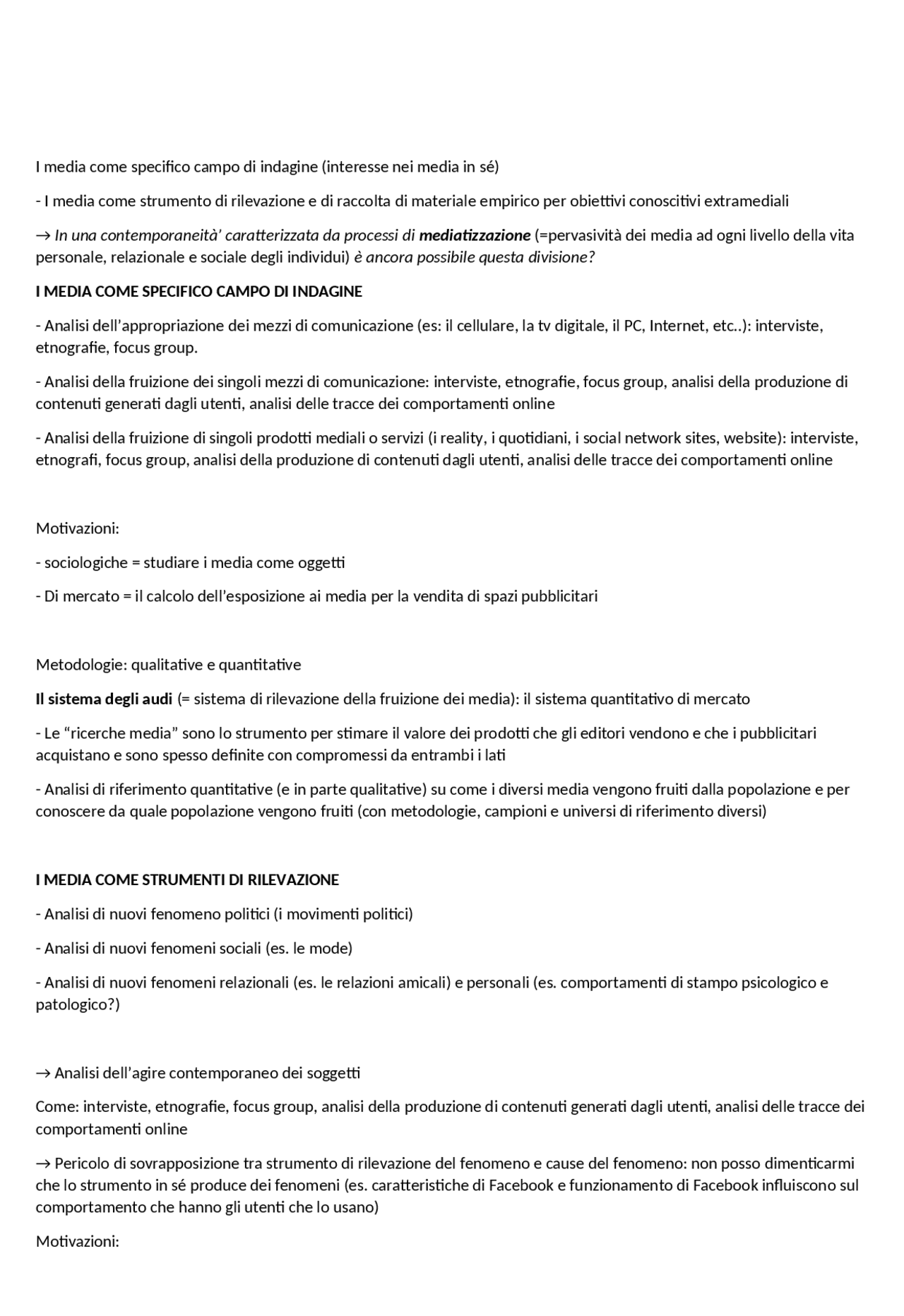 Teorie E Analisi Dei Media Docsity