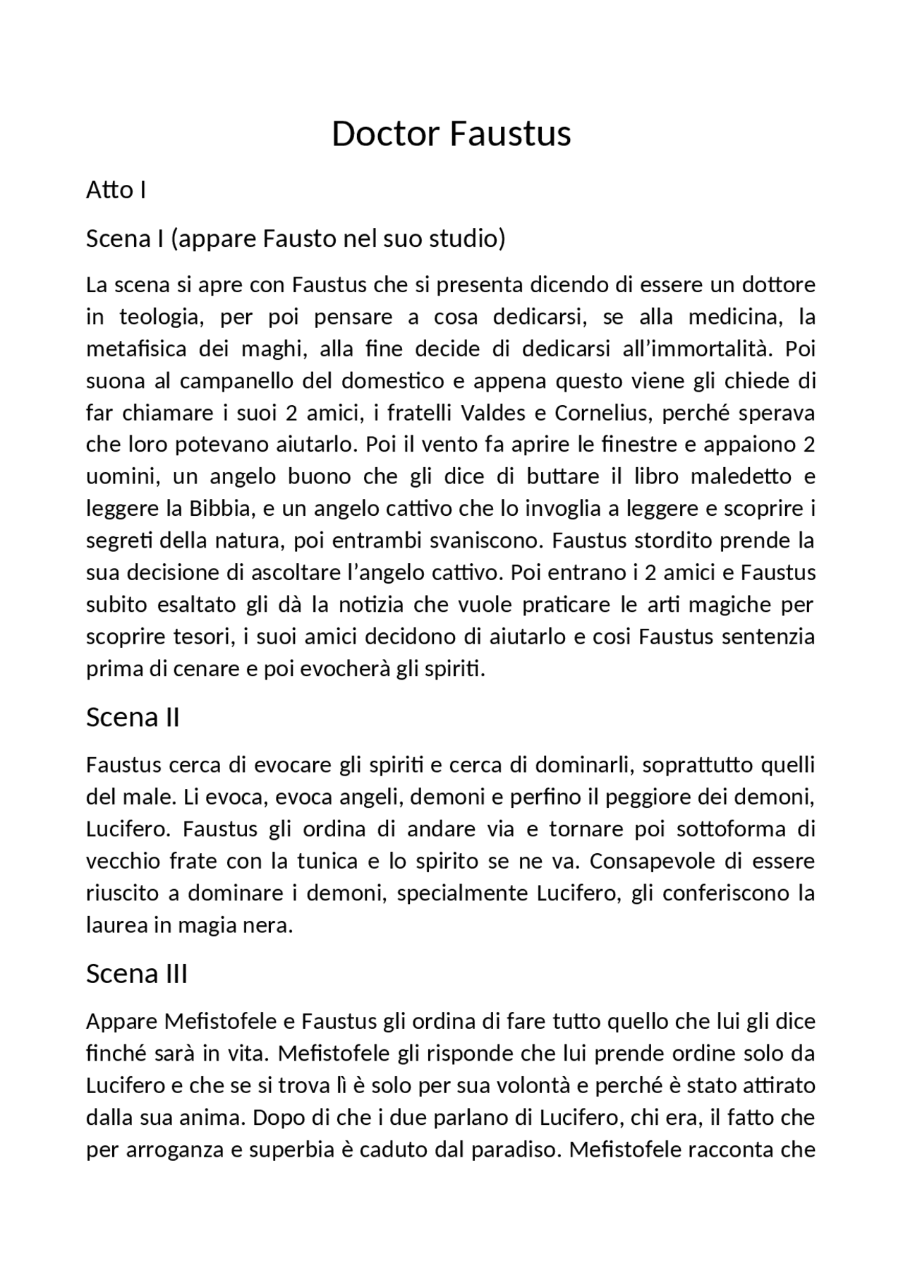Doctor Faustus - letteratura inglese - Docsity