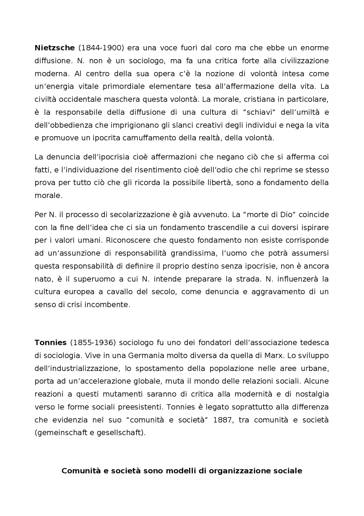 Riassunto Su G Simmel Docsity