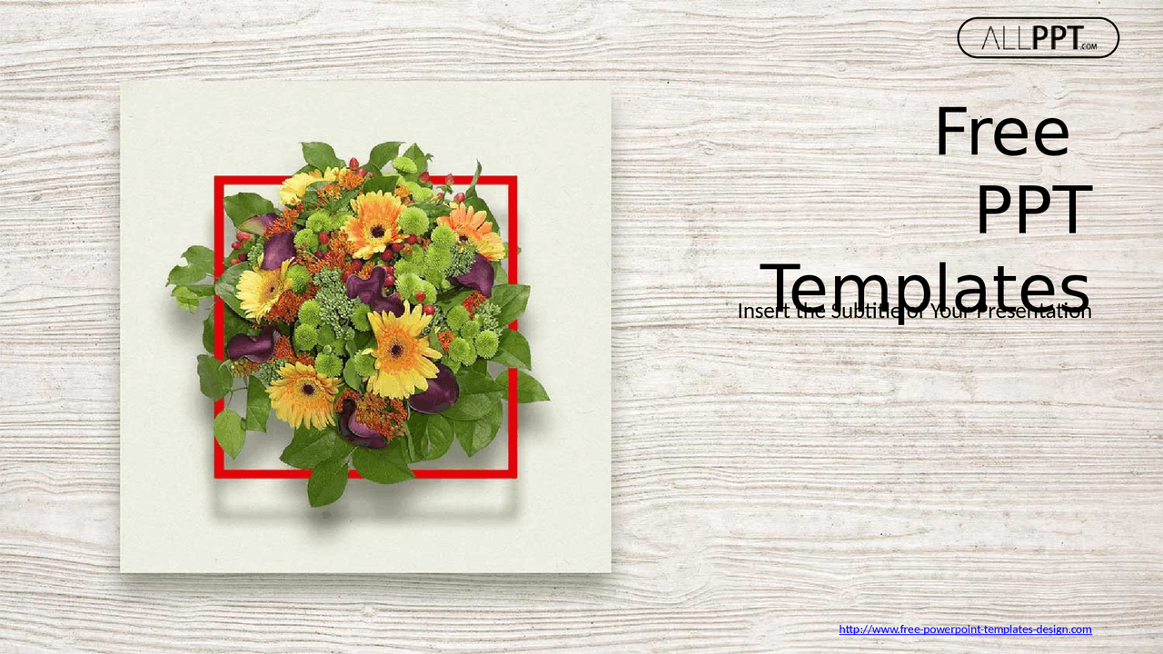 Flowers Red Frame PowerPoint Templates - Docsity