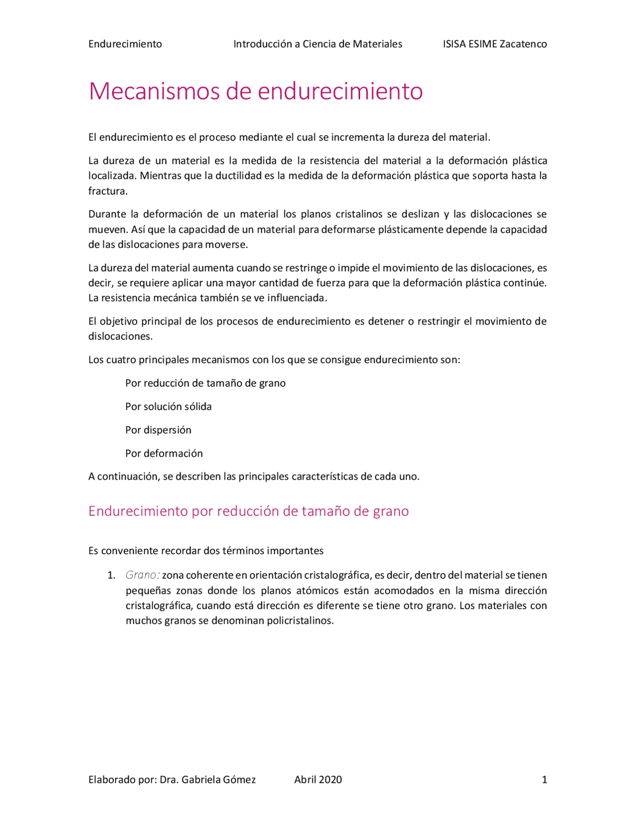 Mecanismos de Endurecimiento | Guías, Proyectos, Investigaciones de ...