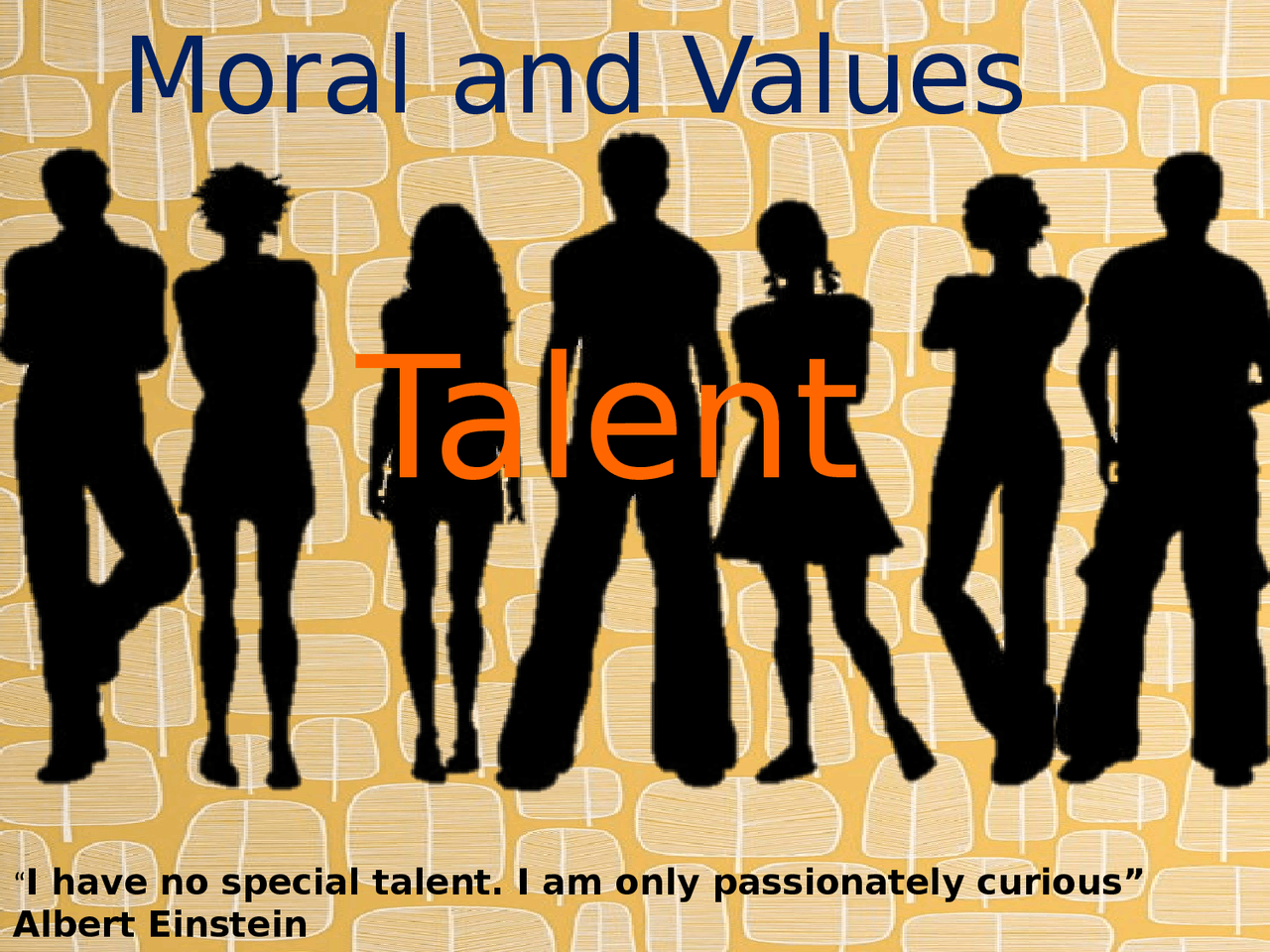 Ppt talent , definition and activies to be done after the topic - Docsity