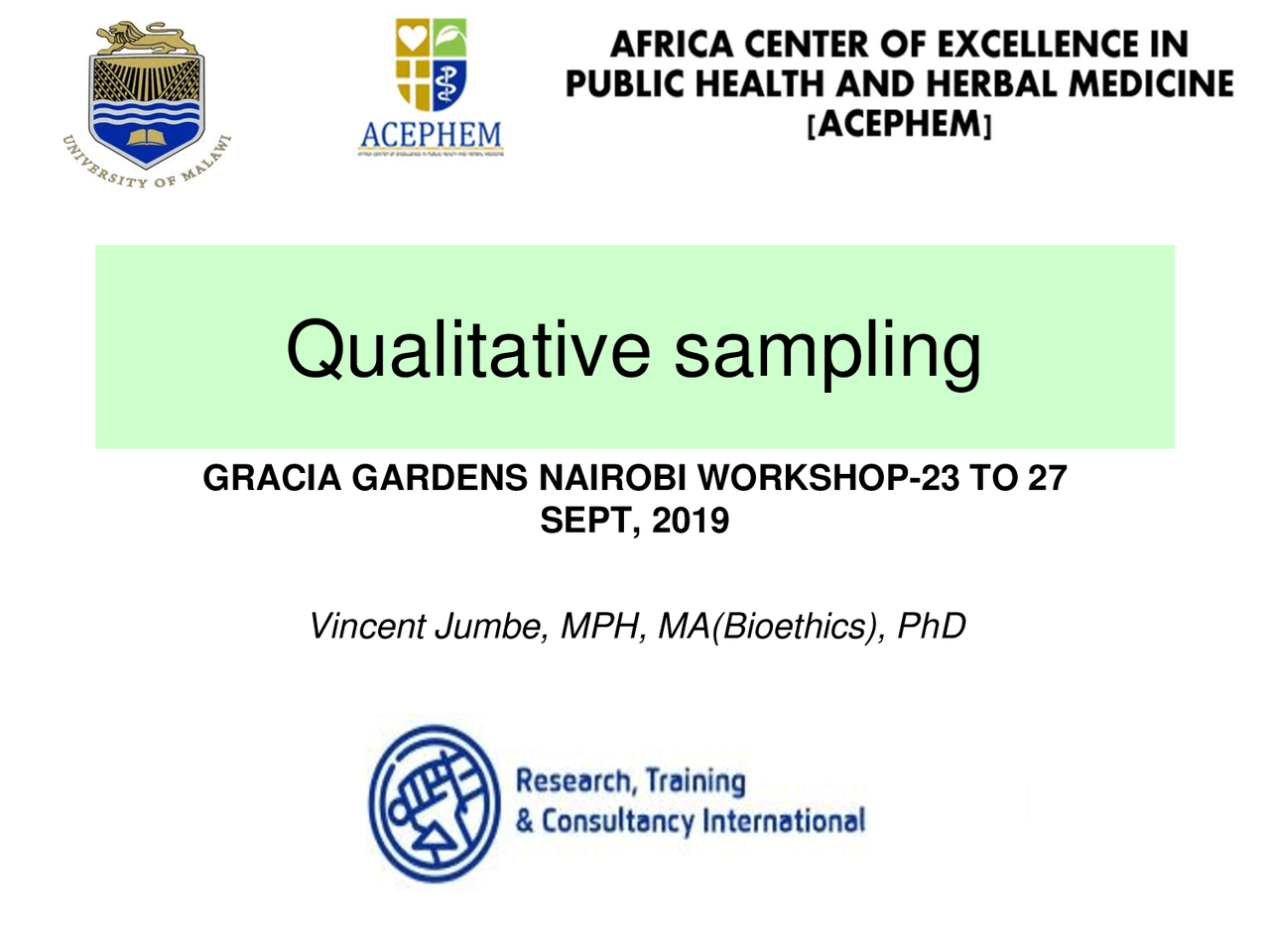 Qualitative Sampling Docsity