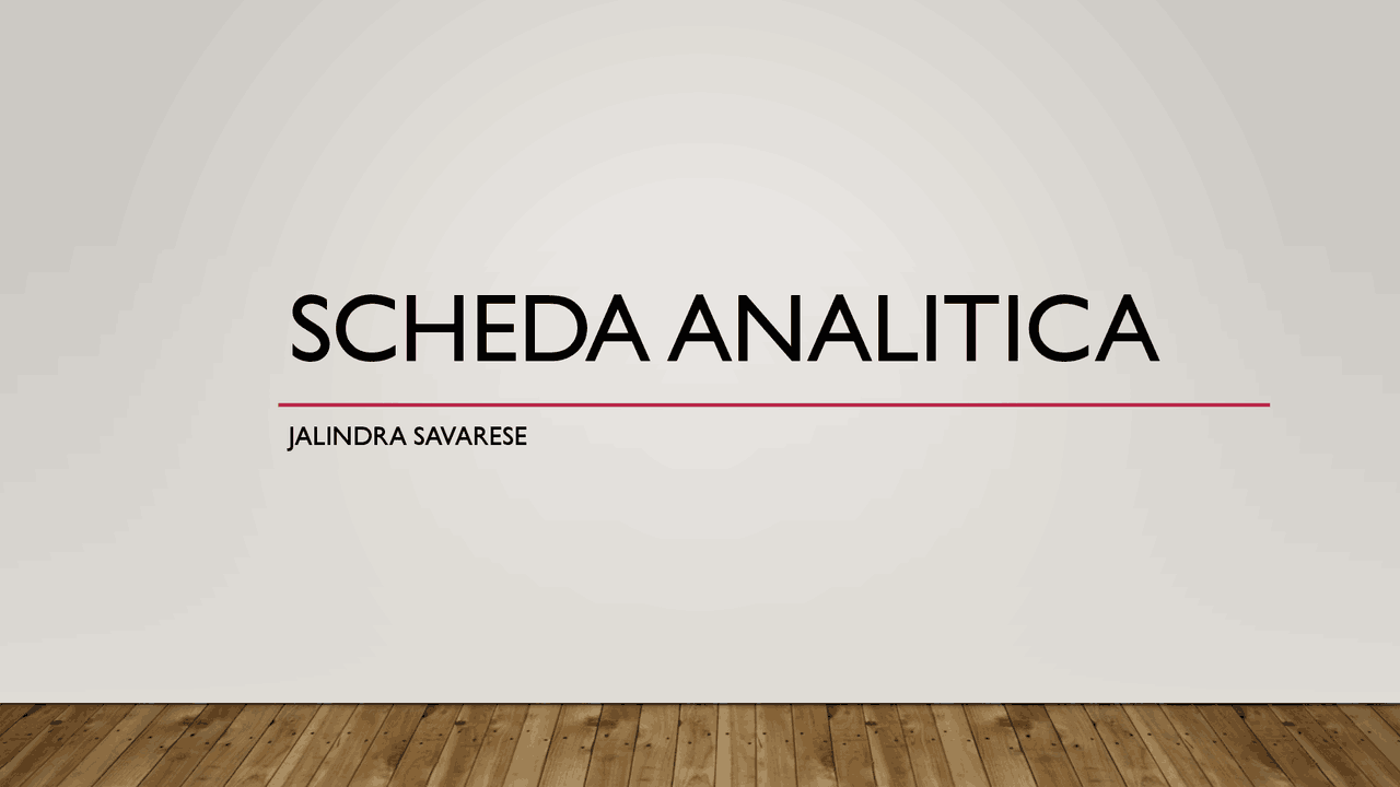 Scheda Analitica Polaroid Docsity
