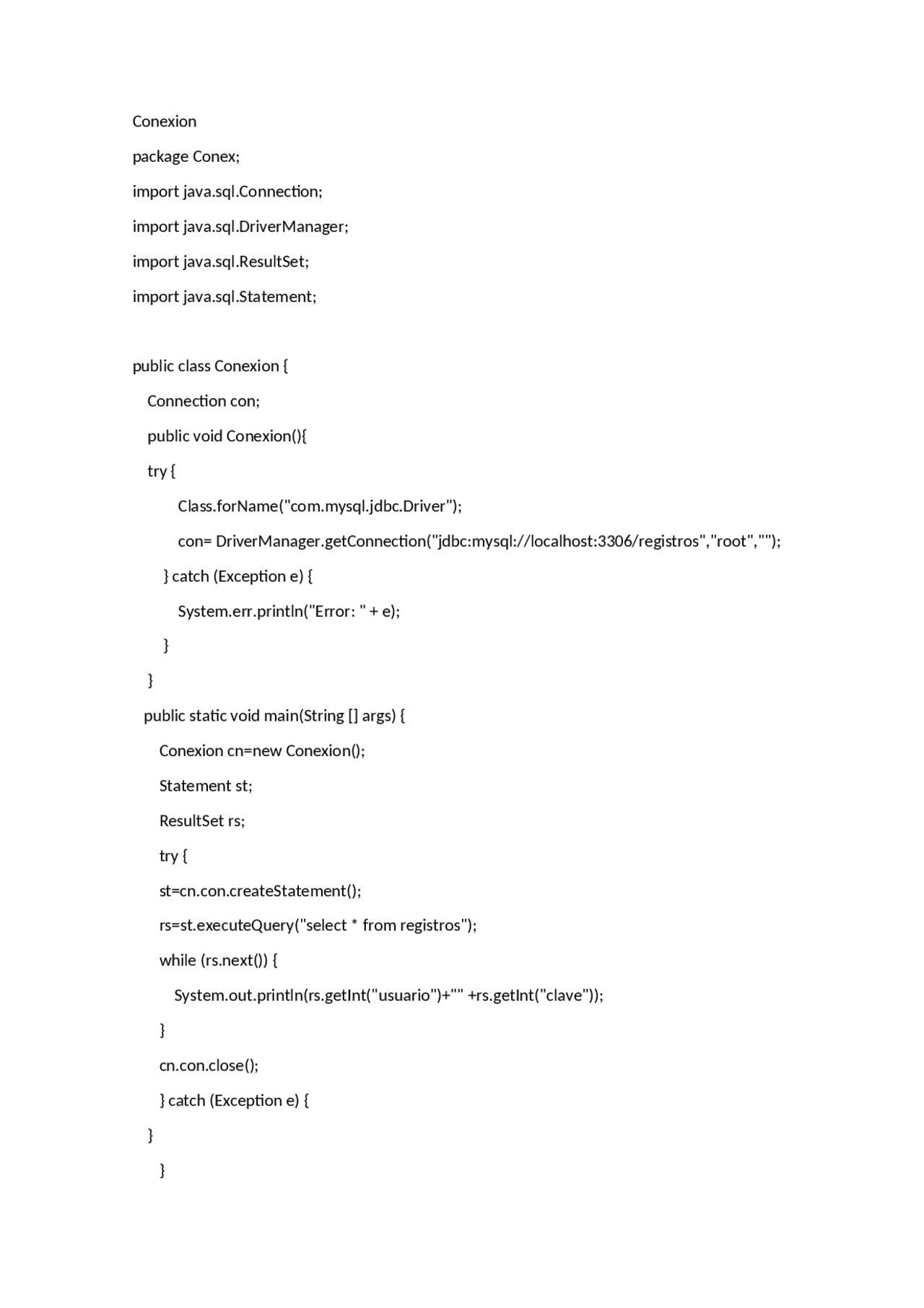 Proecto de programacion visual | Exercices de Programmation Java | Docsity