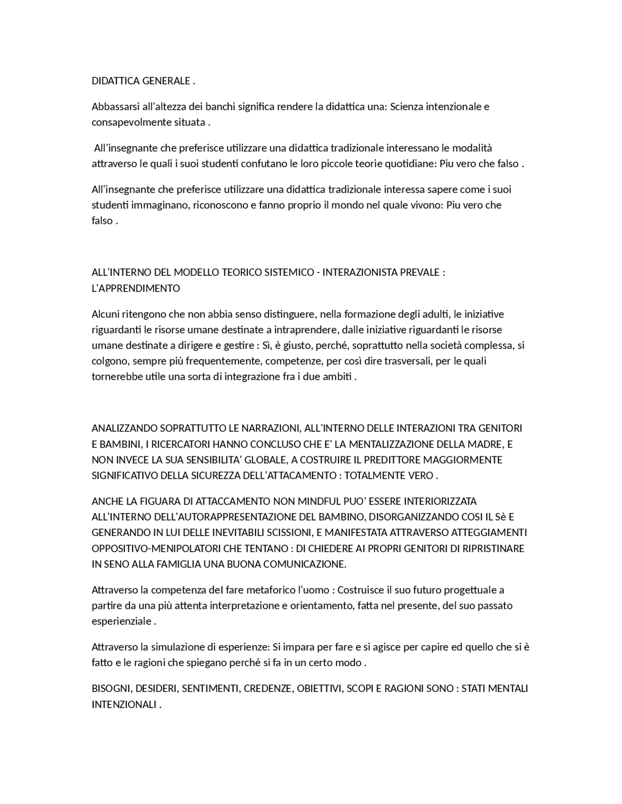 Esame Di Didattica Generale Docsity
